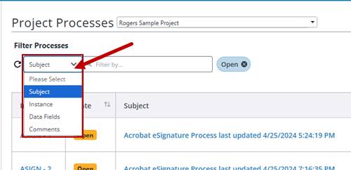 Process Instance Search