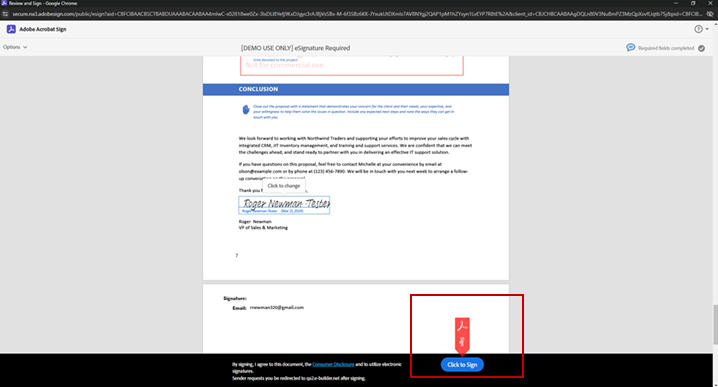 Electronically Signing (e-Sign) Documents