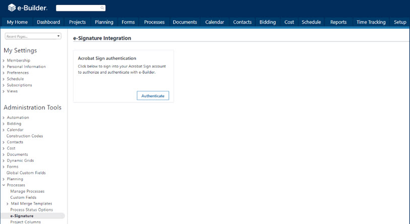 e-Signature Integration